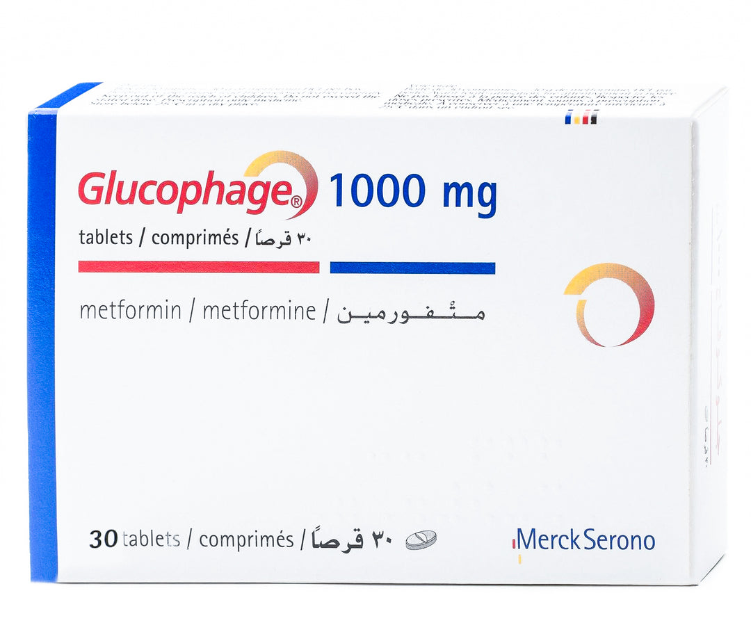 GLUCOPHAGE 1000MG 30 TABLETS – Pharmazone