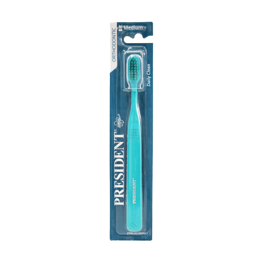 PRESIDENT ORTHODONTIC MEDIUM TOOTHBRUSH – Pharmazone