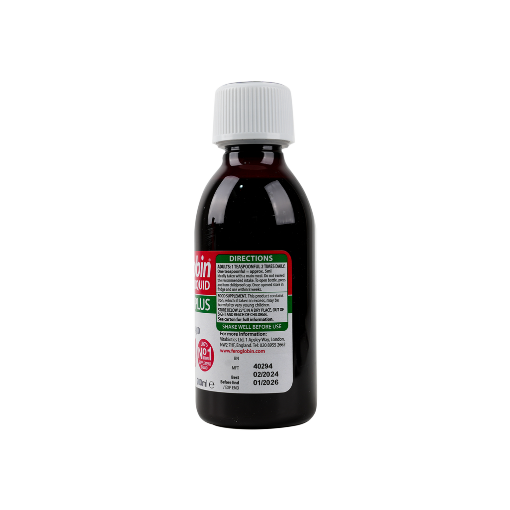 VITABIOTICS FEROGLOBIN LIQUID PLUS SYRUP 200ML – Pharmazone