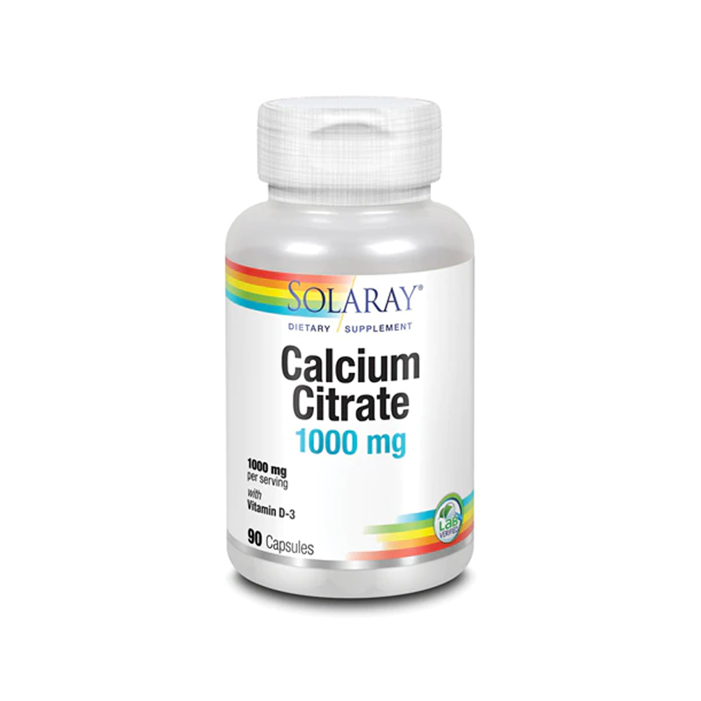 SOLARAY CALCIUM CITRATE 1000MG WITH VIT-D 90 CAPSULES – Pharmazone