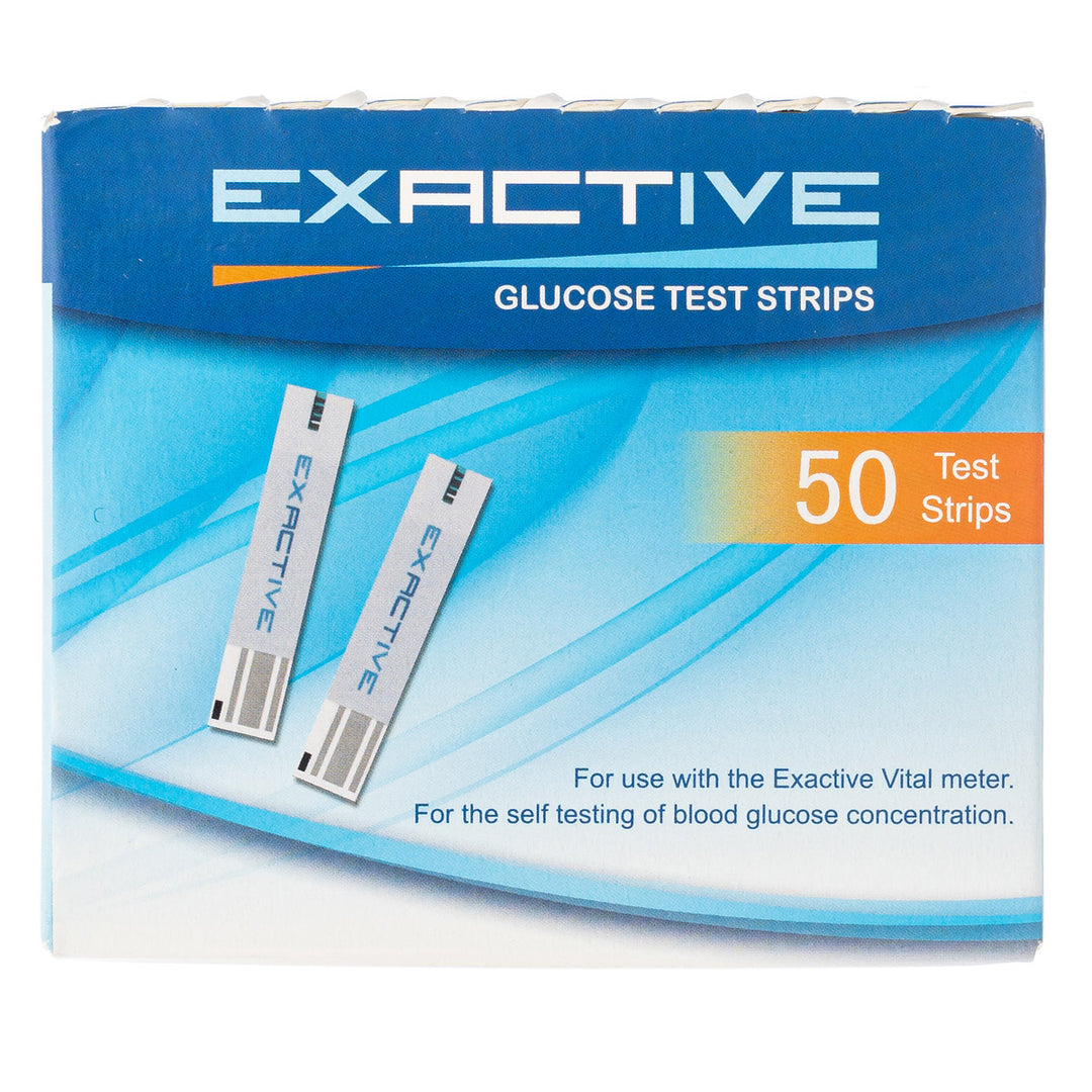 EXACTIVE VITAL GLUCOSE TEST 50 STRIPS – Pharmazone