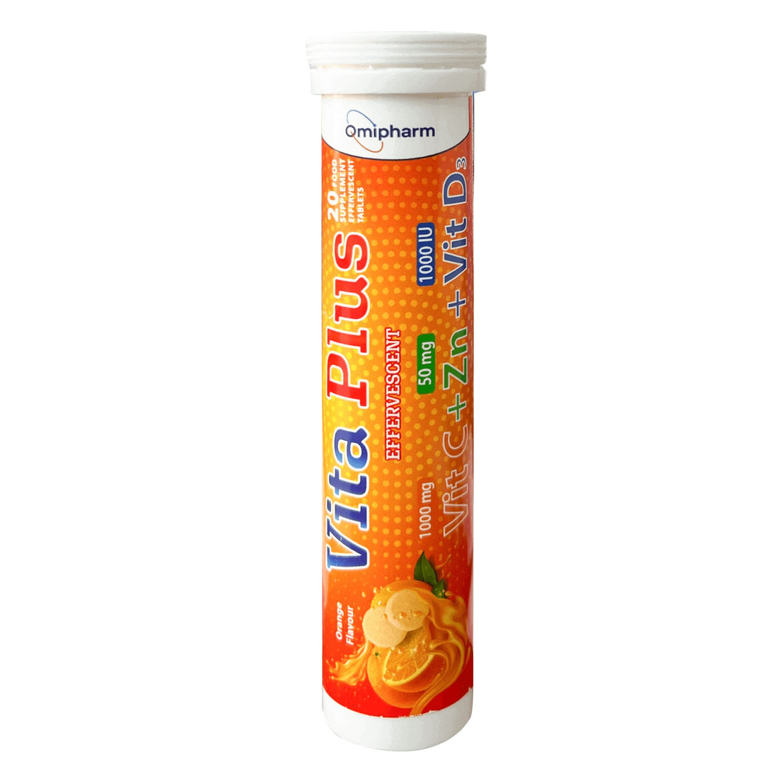 VITA PLUS VIT C+ZN+VIT D3 20 EFFERVESCENT – Pharmazone