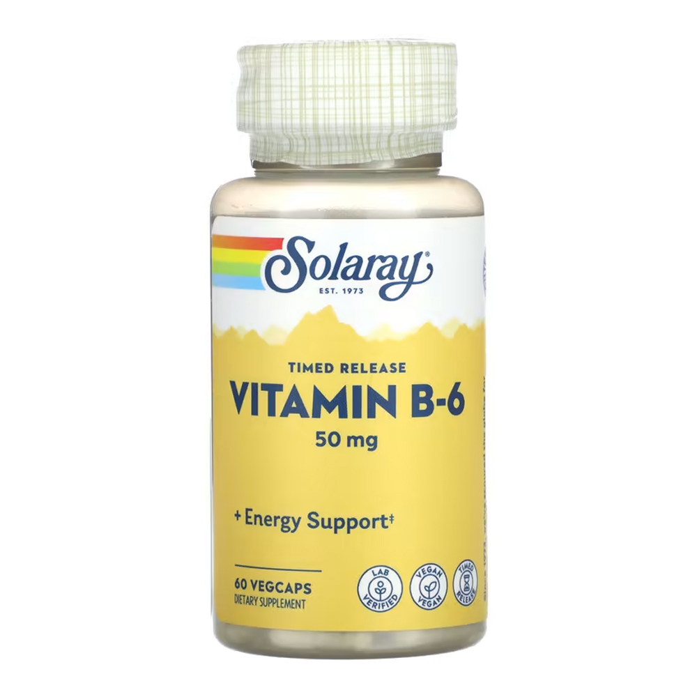 SOLARAY VITAMIN B-6 50 MG 60 VEGCAPS – Pharmazone