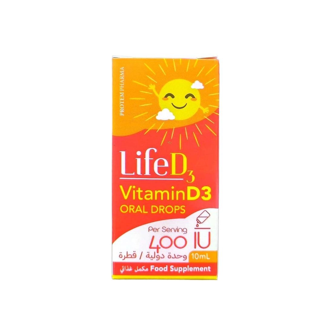 PROTEM PHARMA LIFE D3 ORAL DROPS 400IU 10ML – Pharmazone