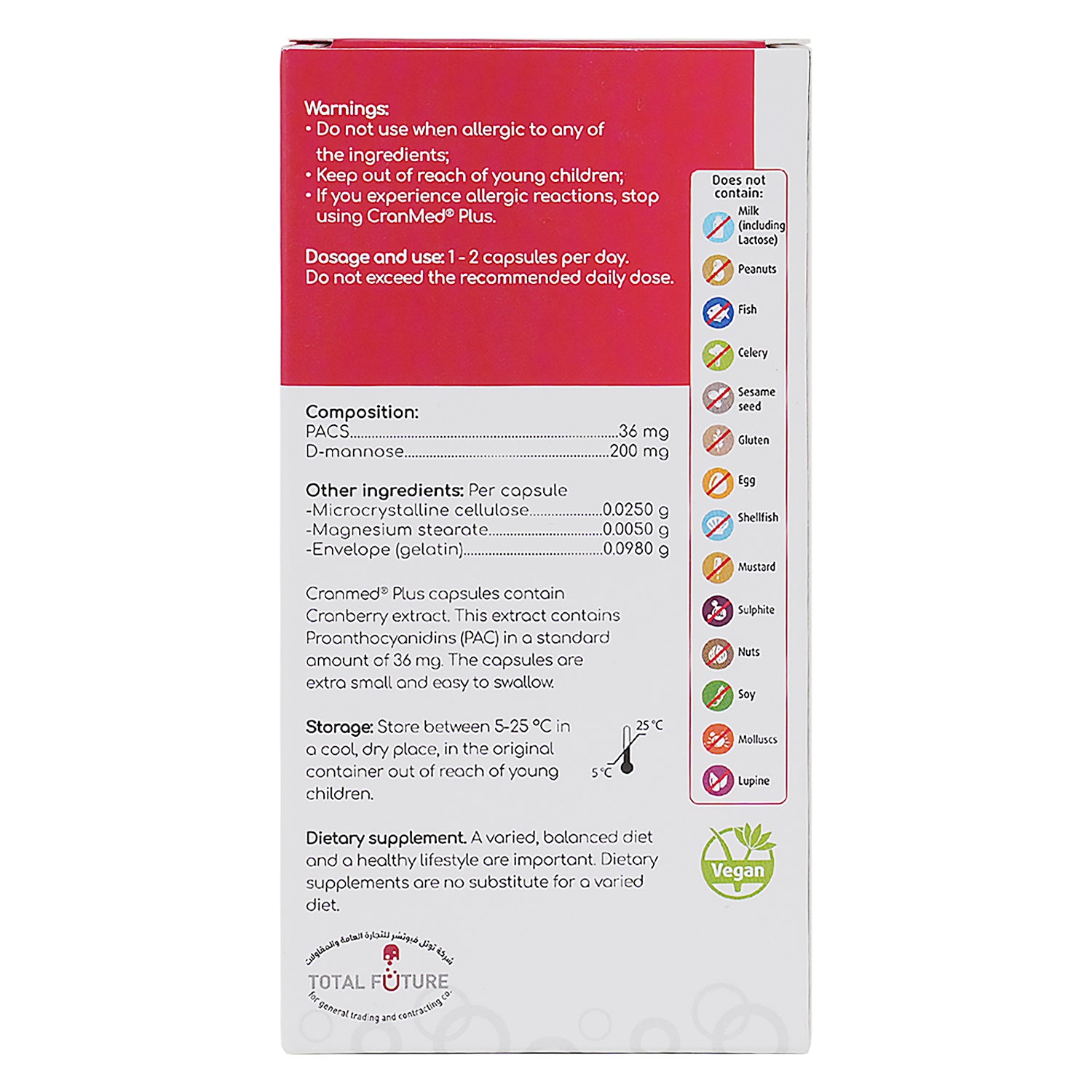 Cranmed Plus Cranberry 36mg 28 Capsules – Pharmazone