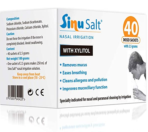 Sinu Salt Nasal Irrigation 2.5g 40 Dosed Sachets – Pharmazone