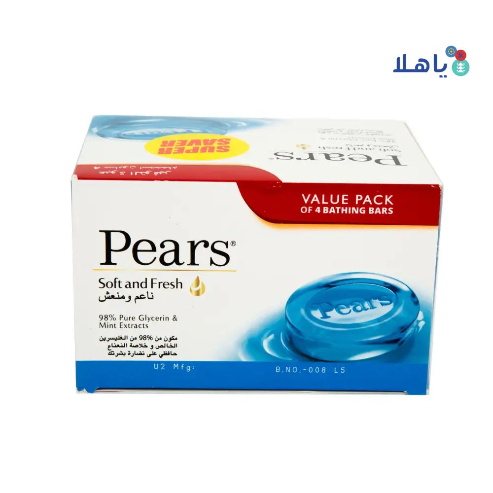 Pears Soft & Fresh Bar 125gm-Value Pack 4pcs – Pharmazone
