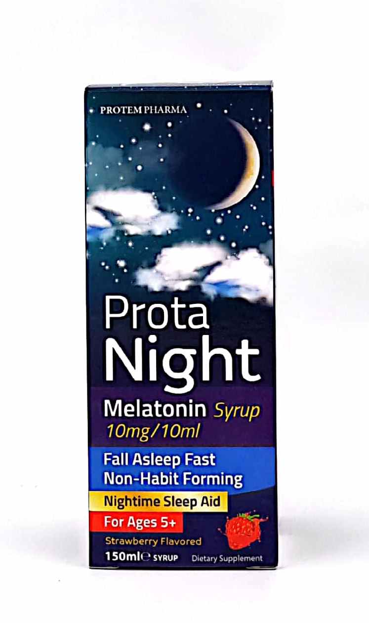 Protem Pharma Prota Night Melatonin Syrup 10mg/10ml 150ml – Pharmazone