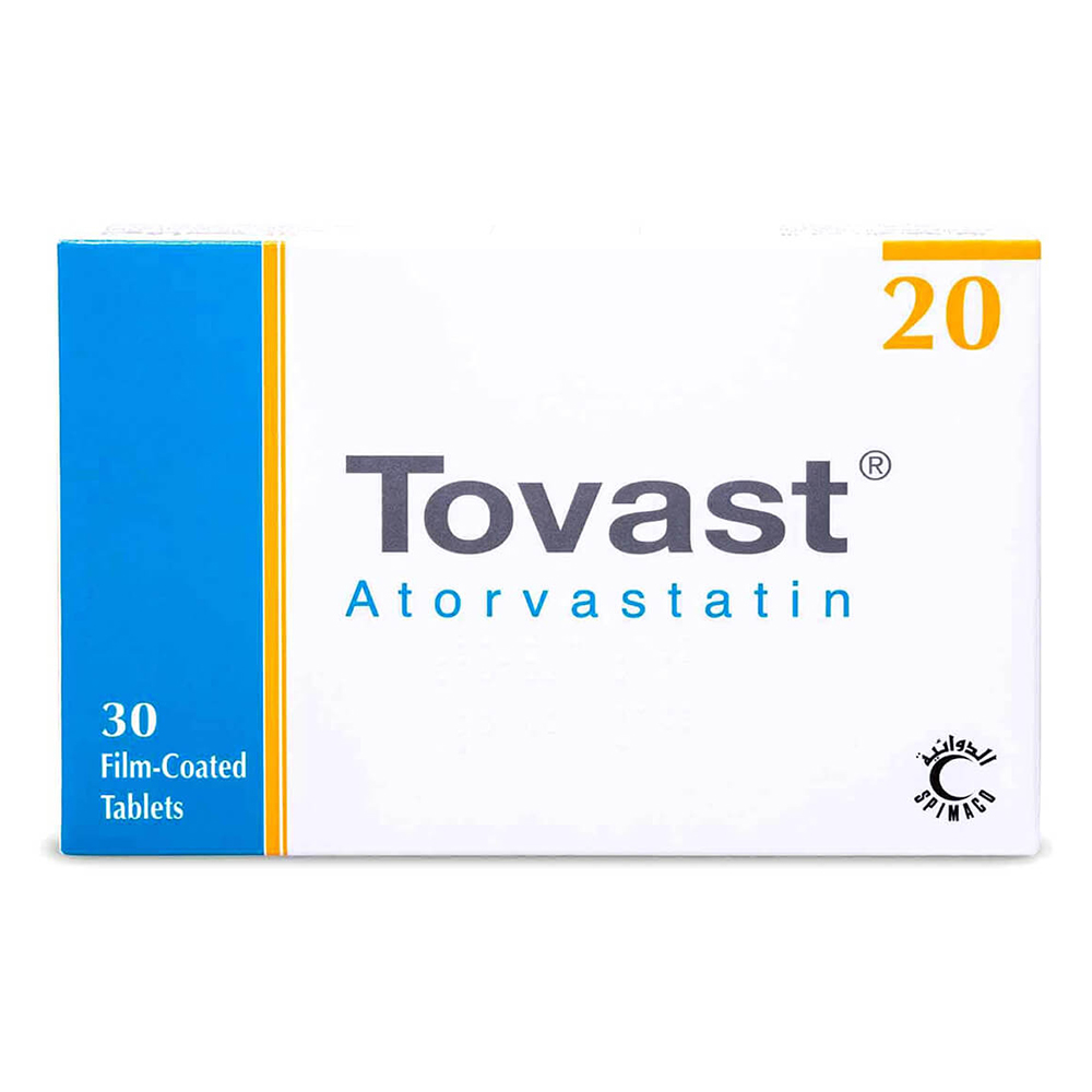 TOVAST 20MG 30 TABLETS – Pharmazone