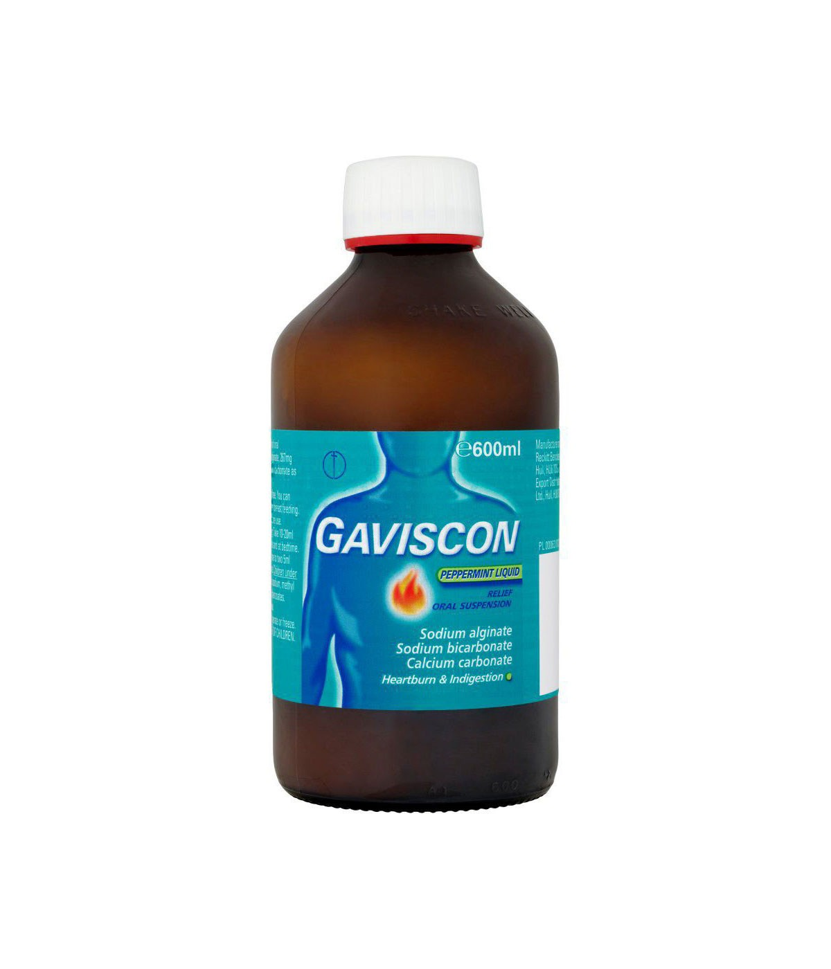 GAVISCON SUSPENSION 600ML-PEPPERMINT – Pharmazone