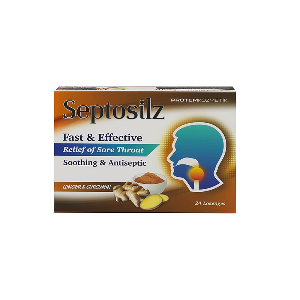 SEPTOSILZ GINGER & CURCUMIN 24 LOZENGES – Pharmazone